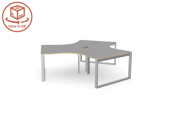Office Trio Cluster Desk POD 120degree Switch Trio O-Frame – THATSMYOFFICE