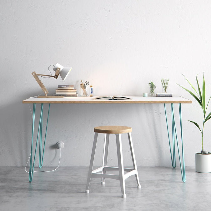Hairpin Leg Desk | Large | 140cm Wide | Colourful – THATSMYOFFICE