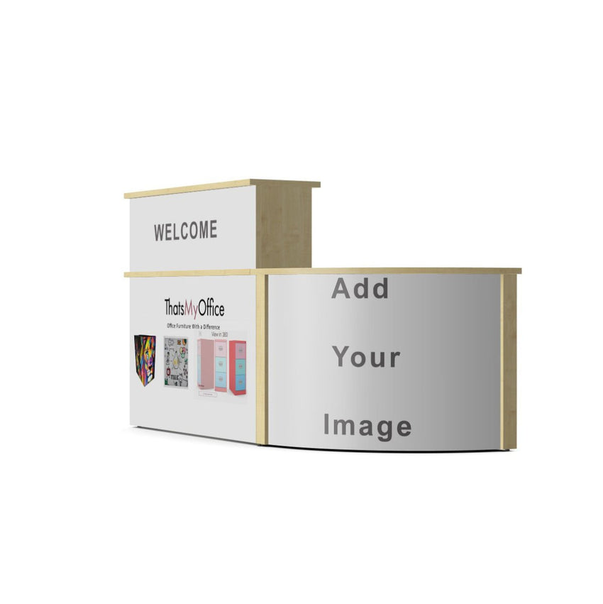 Reception Desk Branded-Personalised with your Logo Custom Front ...