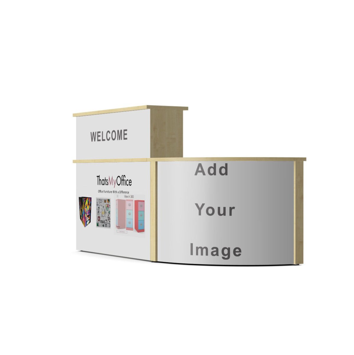 Reception Desk Branded-Personalised with your Logo Custom Front ...