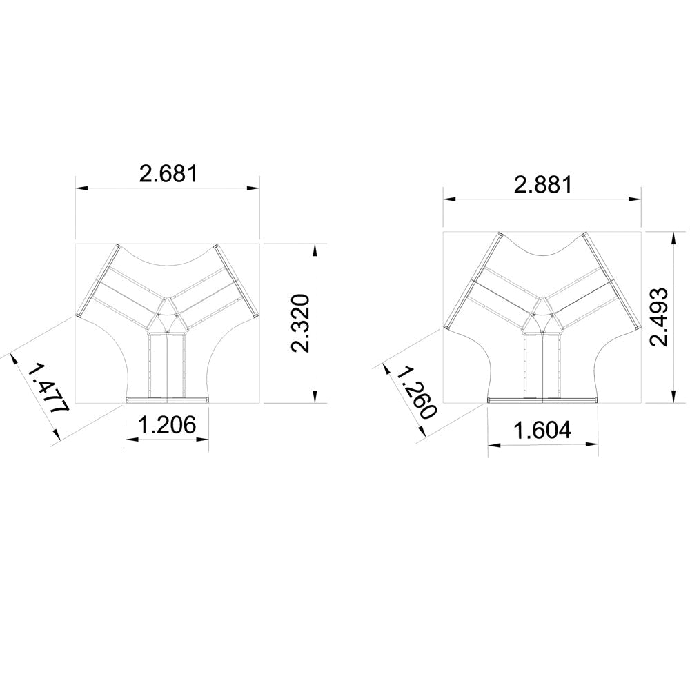 Office Desk Switch Trio Cluster Desk With A Frame Leg – THATSMYOFFICE
